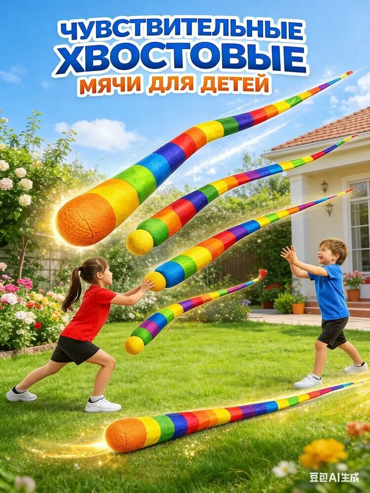 Игрушка для нейроразвития детей, хвостатый мяч 1 шт