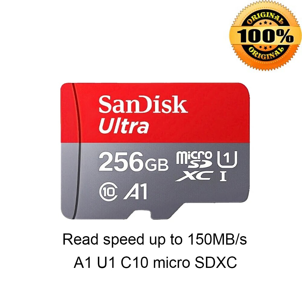 SanDisk microSD карта памяти C10 U1 Ultra 256G