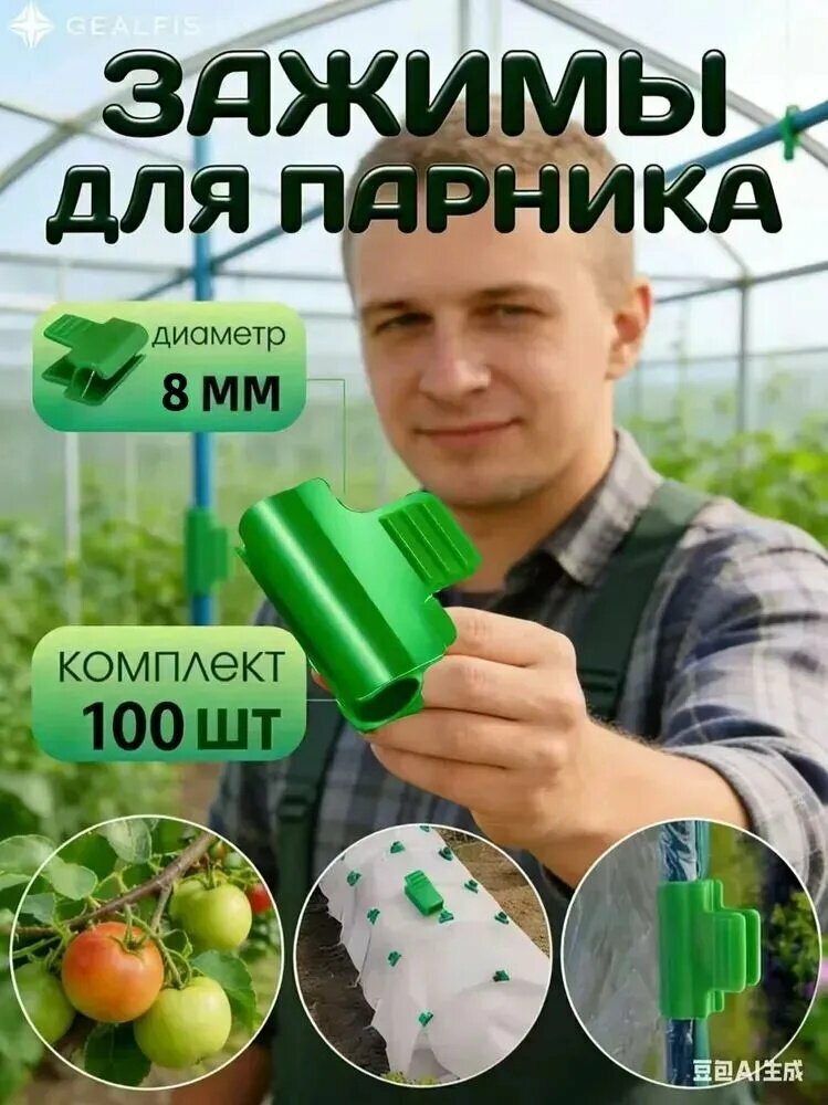 Комплект креплений30 х 20мм, Пластик, 100 шт