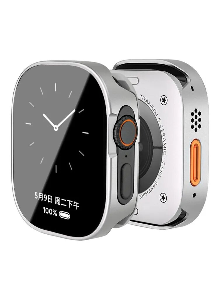 Подходит для металлического корпуса часов AppleWatch Apple Watch Series 11/10/9/8, водонепроницаемого защитного чехла из алюминиевого сплава "все включено".