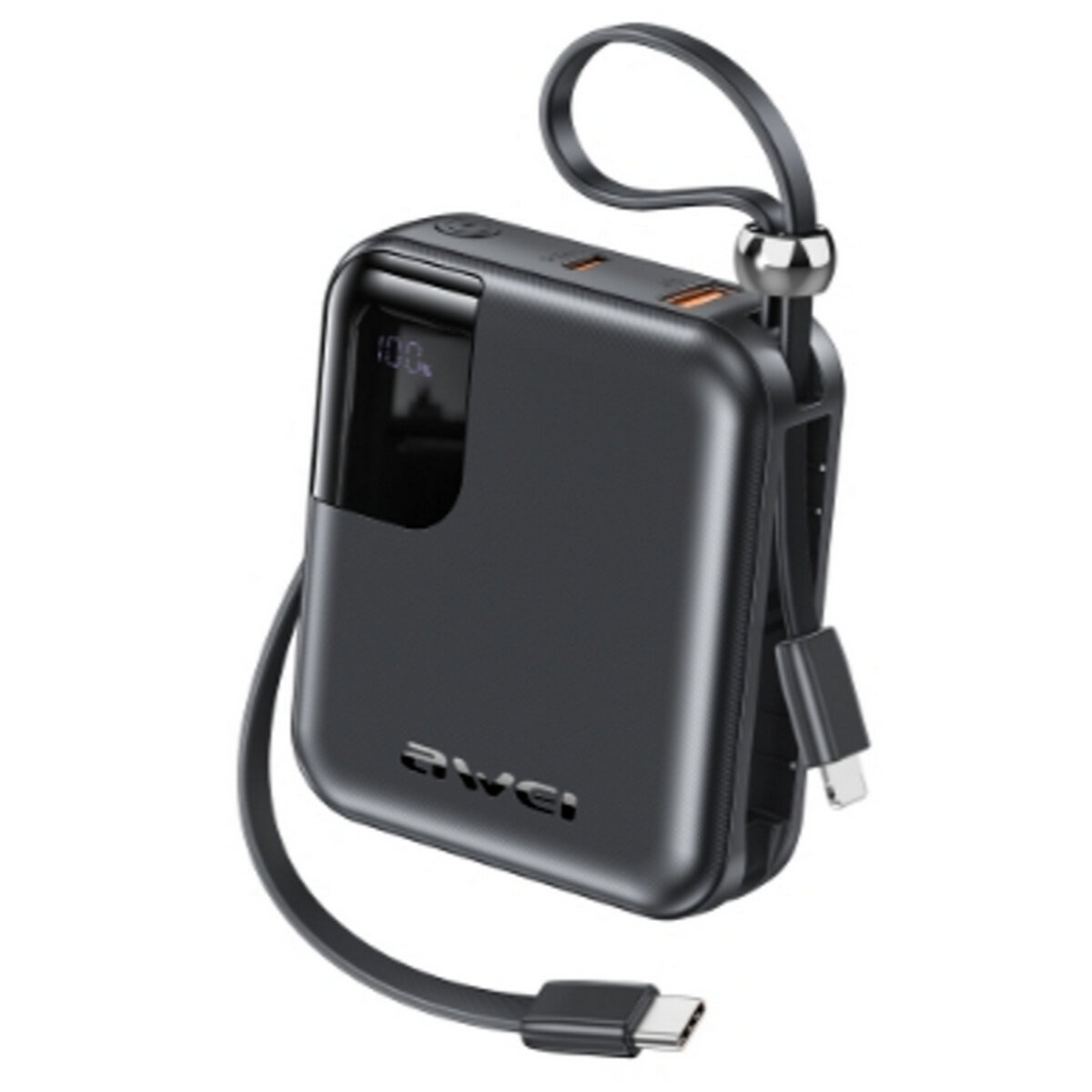Повербанк (PowerBank) 10000mAh портативный с индикацией заряда P560L (черный)