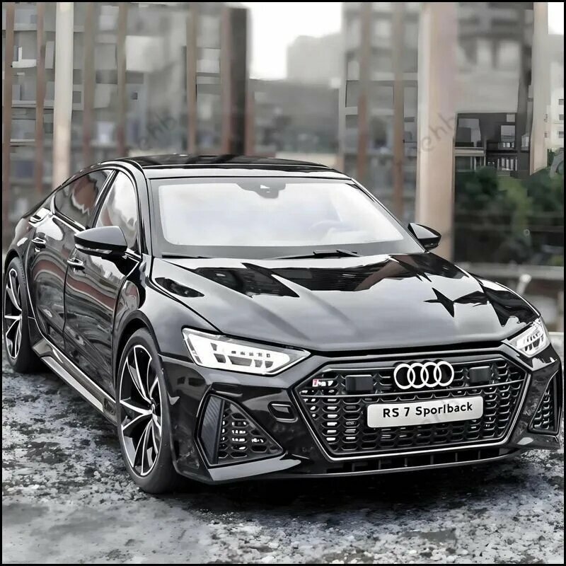 Модель автомобиля Audi RS7, металлическая модель 1:18 Ауди RS7 Sportback, дистанционный ключ из сплава, со светом и звуком, A