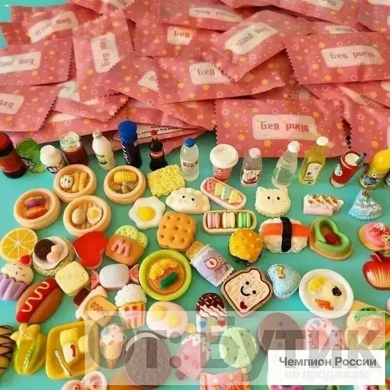 100 штук миниатюрных предметов, мини-еда