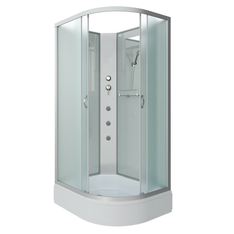 Душевая кабина Niagara Classic NG-33984-14LBKG (90х80х200) средний поддон(26см), стекло матовое,4 места