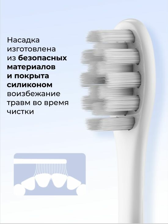 Комплект насадок для чувствительных десен Oclean P1S12 W02, 2 шт — фото 1