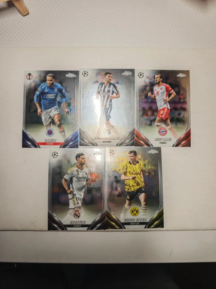 Футбольные карточки Topps Chrome (набор из 5 штук)