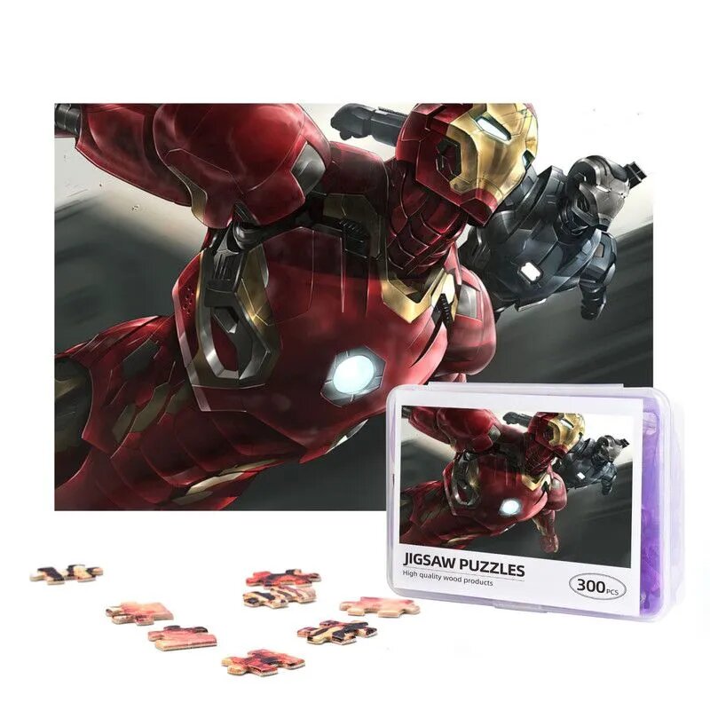 Iron Man Деревянный пазл Марвел Деревянные пазлы Железный человек Marvel