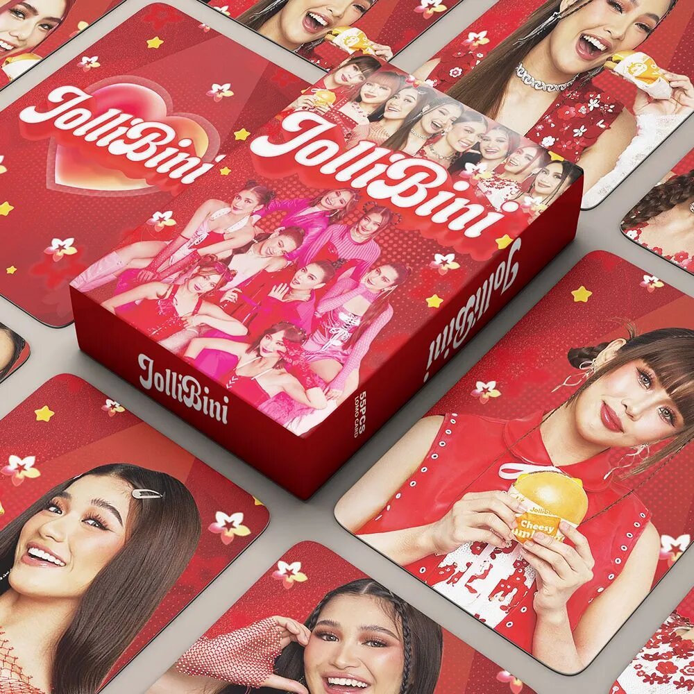 BINI LOMO Cards 55 шт. Альбом K-POP JolliBill Mini Blackpink Photo Cards 2024 BINI Collectors Poster for Fans Postcard
