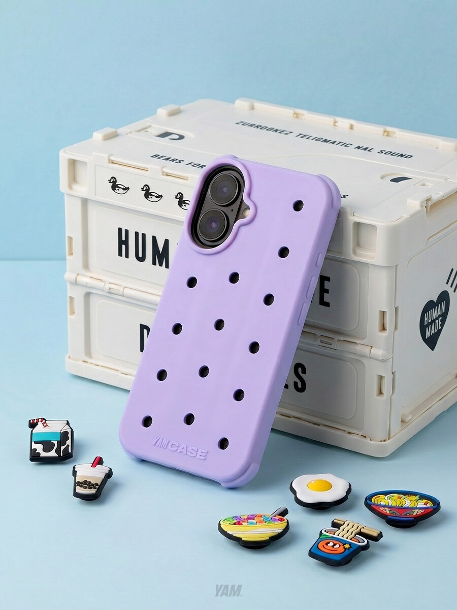 Чехол Yamcase для iPhone 17, силиконовый, противоударный, фиолетовый — фото 1