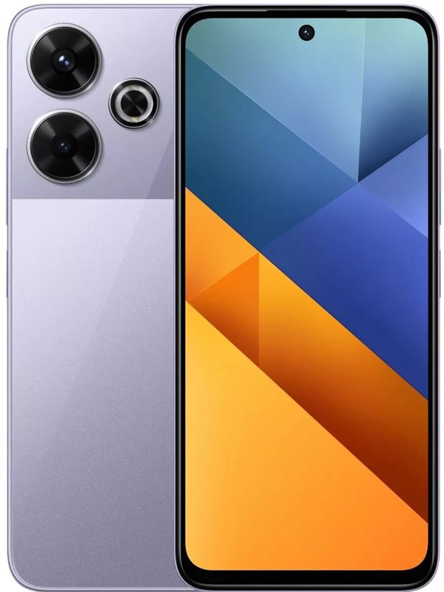 Смартфон POCO M6 8 ГБ/256 ГБ Фиолетовый Ростест, NFC, камера 108+2 Мп, экран 6.79" — фото 1