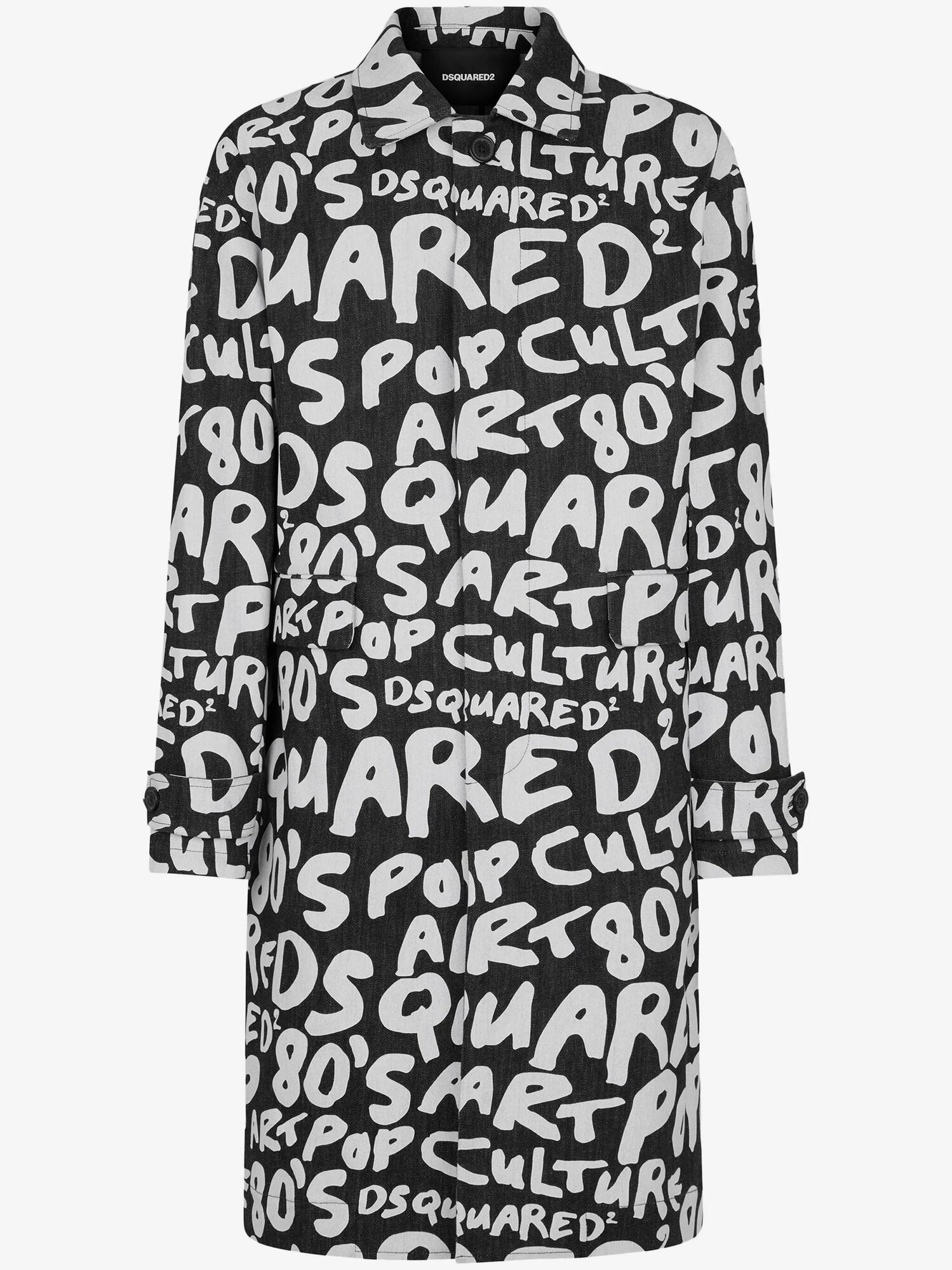 Пальто Logo-print single-breasted coat