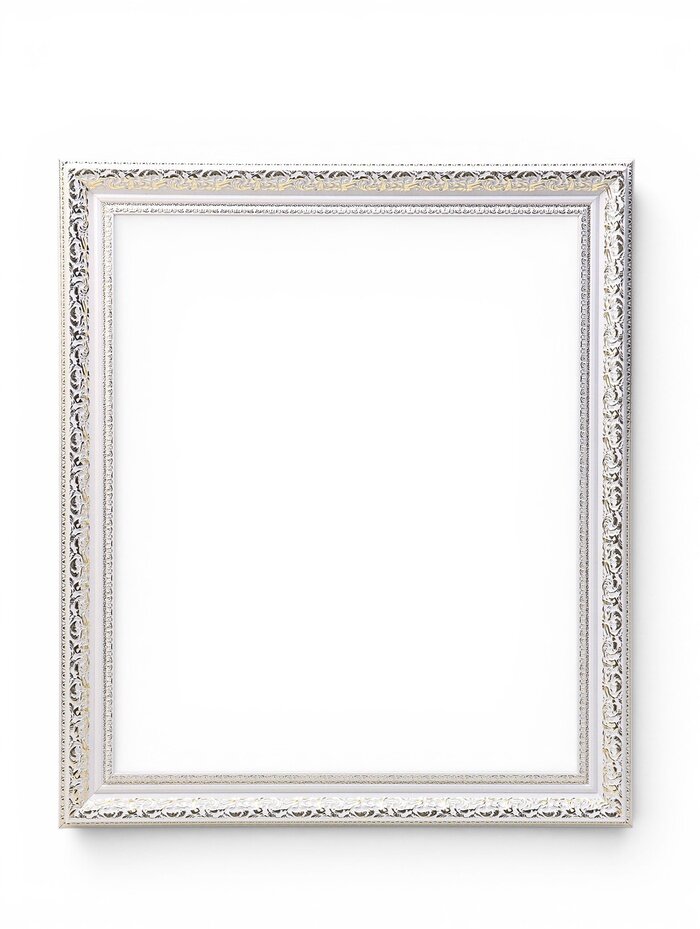 Рама для картин и зеркал Elegance de Lumi, 50×60 см, пластик, белая с золотом