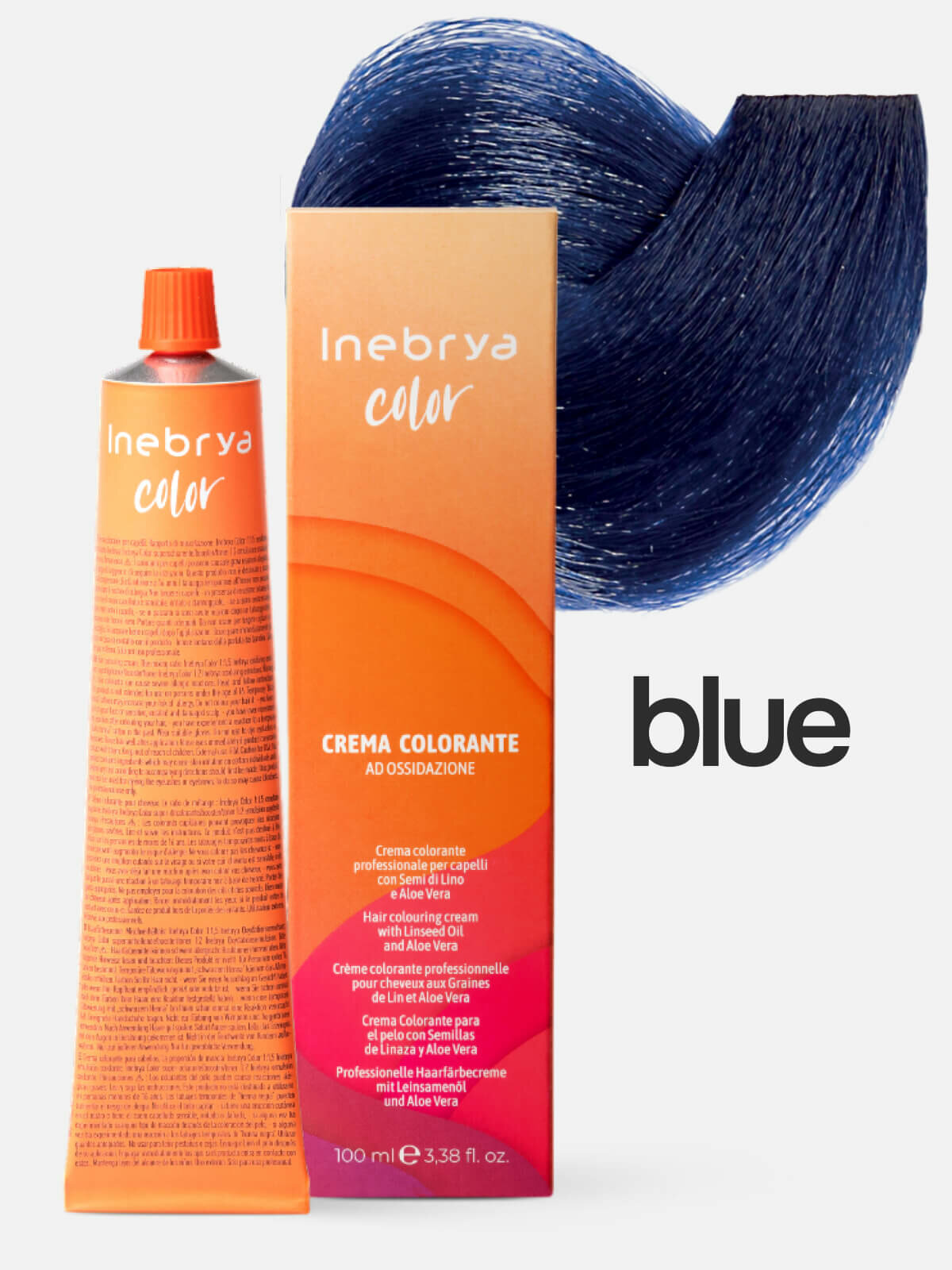Крем - краска для волос профессиональная Inebrya Color Professional Корректор Синий, 100 мл