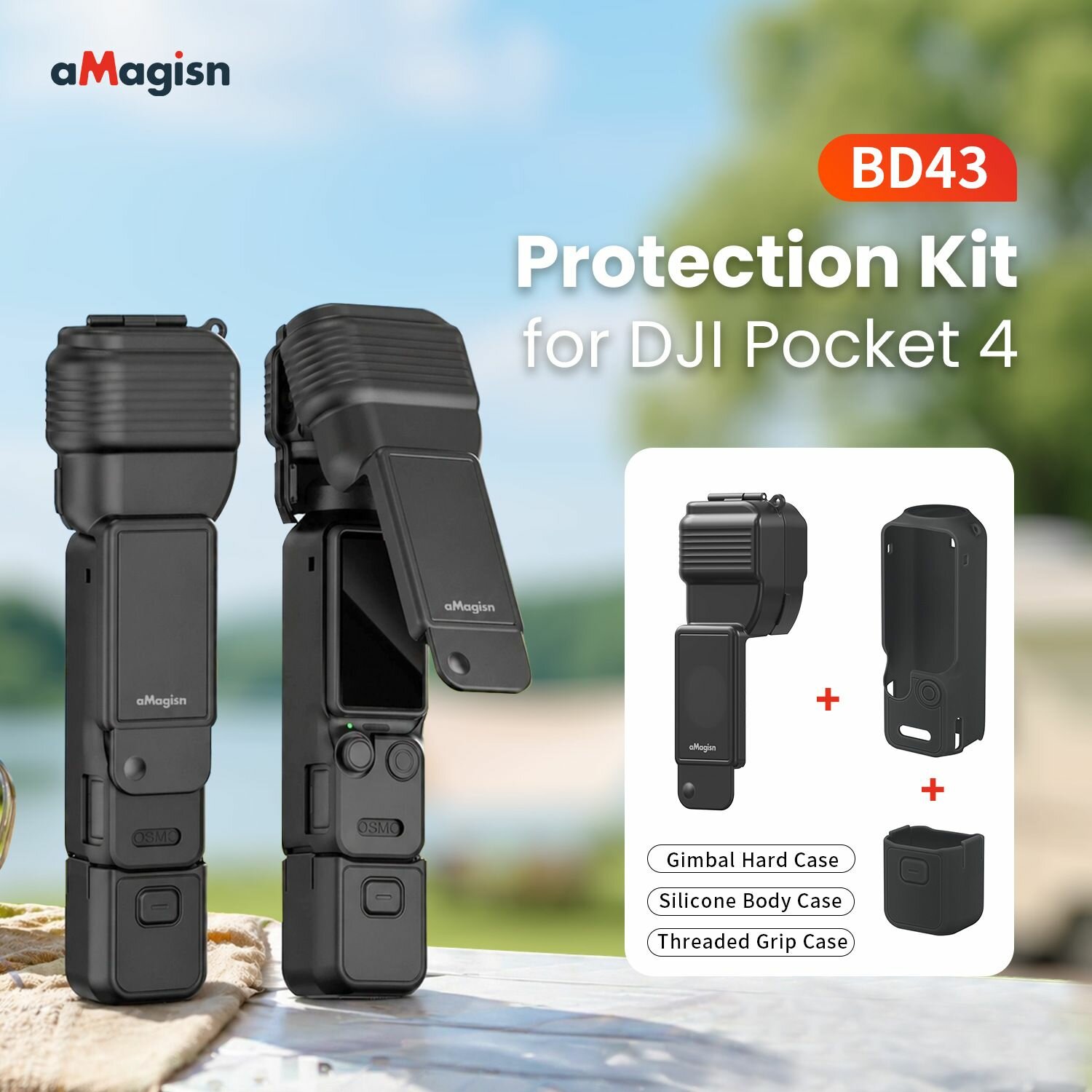 AMagisn для DJI Pocket 4 Защитный комплект корпуса для DJI Pocket 4