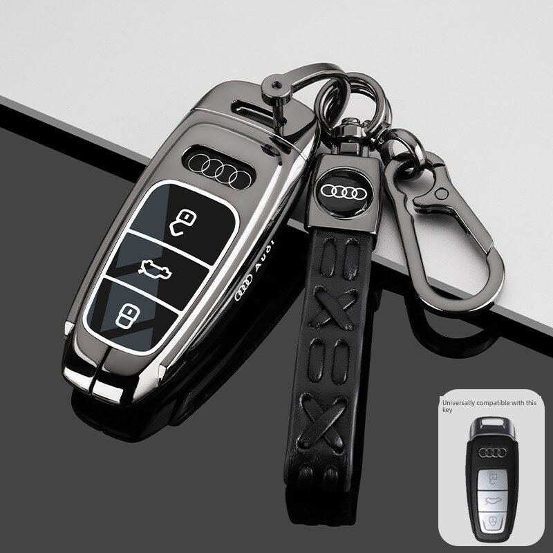 Ключевой брелок для Audi Q7 C-стиль гранитный с плетеной веревочной застежкой для моделей 2024-2025