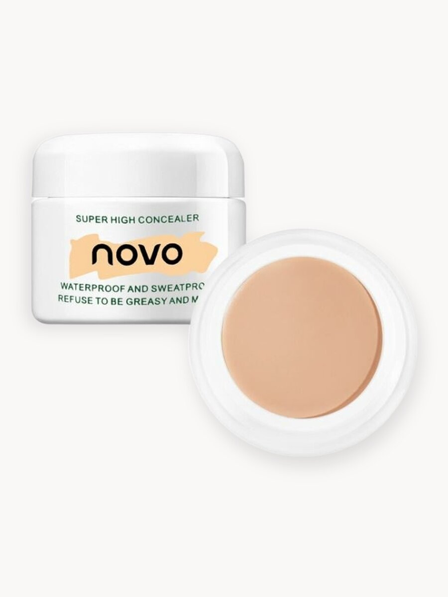 Консилер NOVO, кремовая текстура, водостойкий, цвет слоновая кость