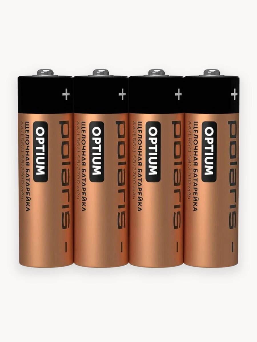 Батарейки щелочные (мизинчиковые) Polaris PB ААA (4шт) OPTIUM 1.5 В, 1200 mAh