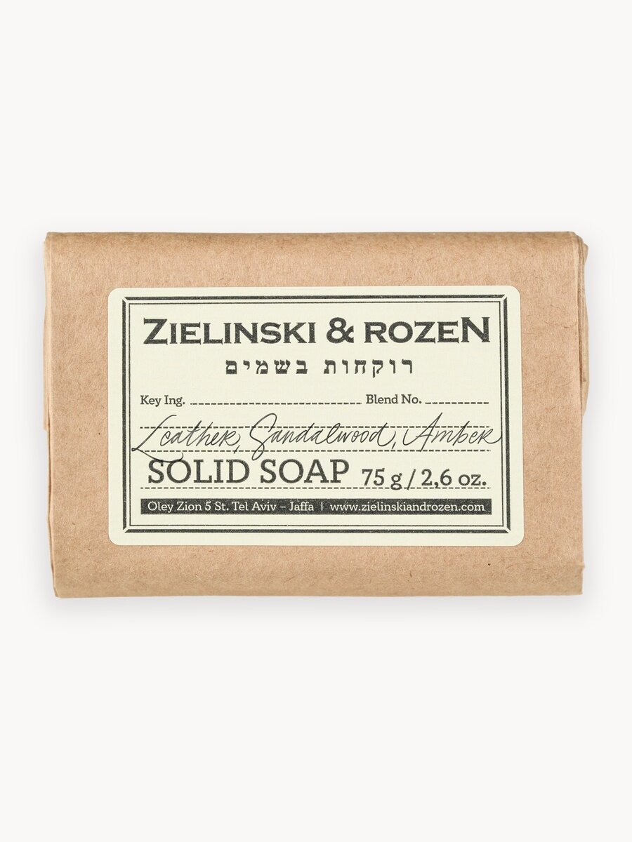 Zielinski & Rozen Твердое мыло Кожа, Сандал, Амбра (75гр)