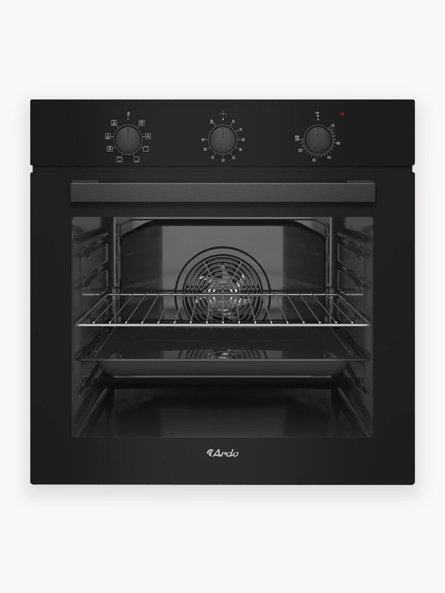 Духовой электрический шкаф Ardo BO18MB2, 73 литров, 8 режимов, конвекция, 2 стекла дверцы