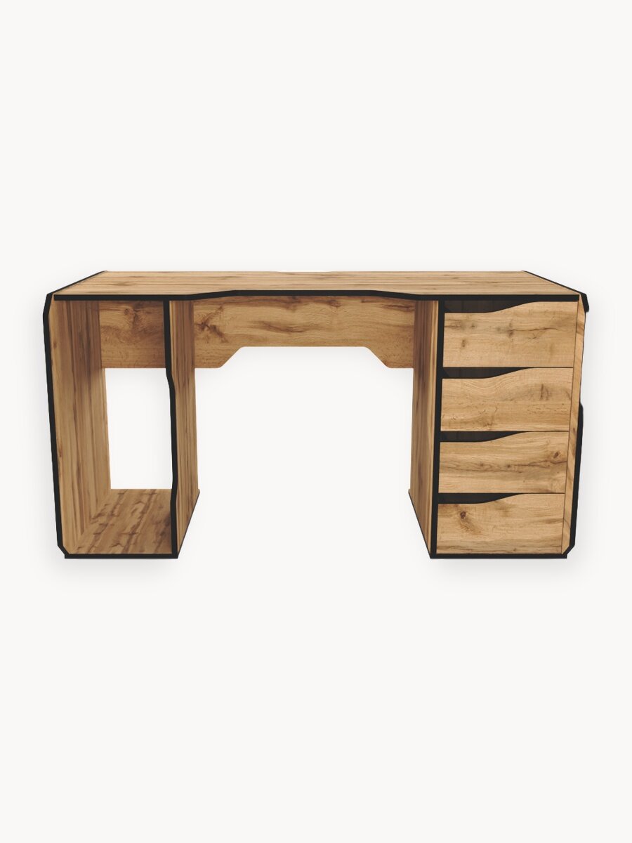 Игровой стол, компьютерный стол Frezka "SPACE LOFT", ЛДСП, 140x75x70 см, с тумбой