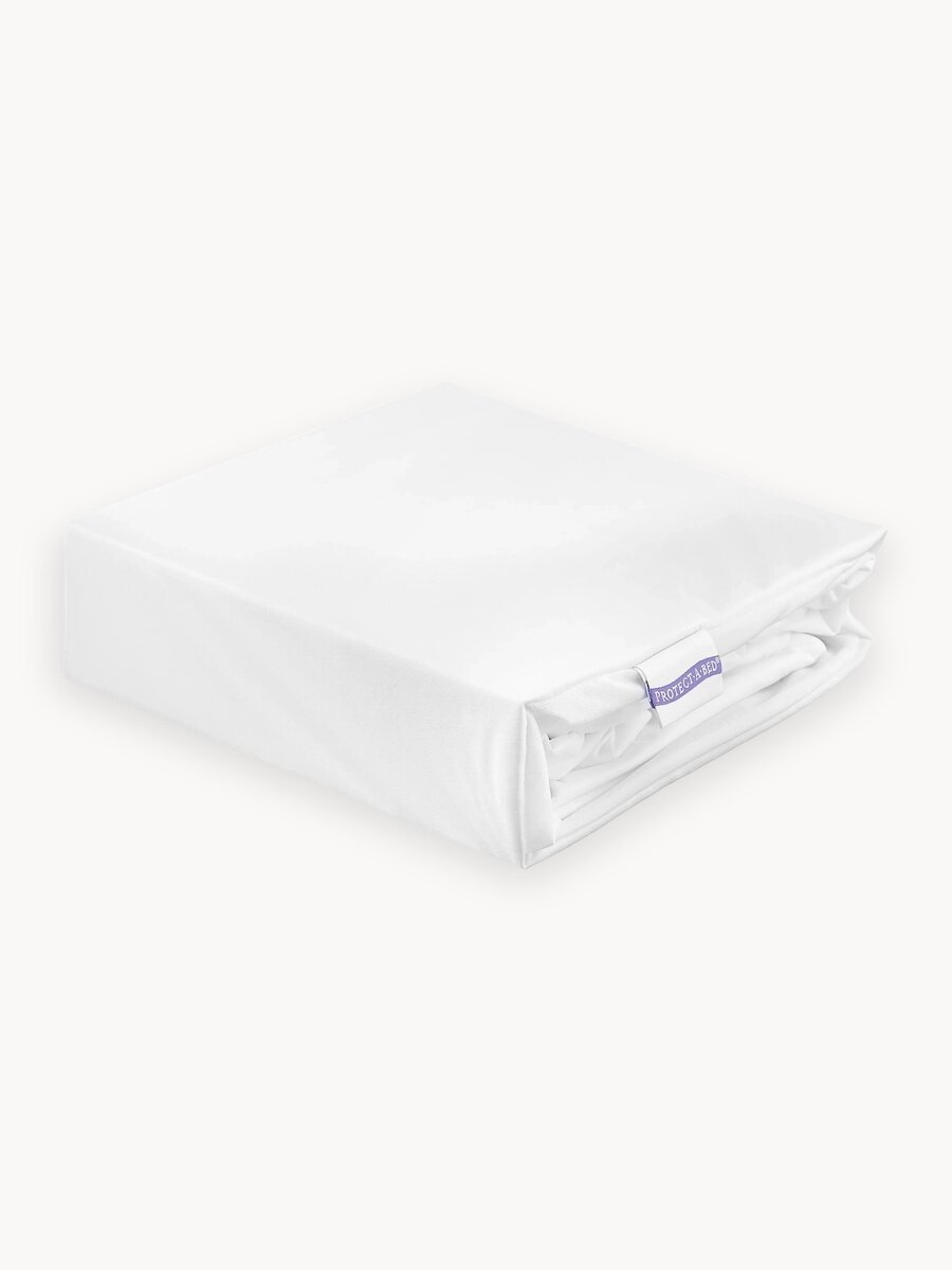 Чехол на матрас Аскона, водонепроницаемый, на резинке, белый, 160x200x30 см