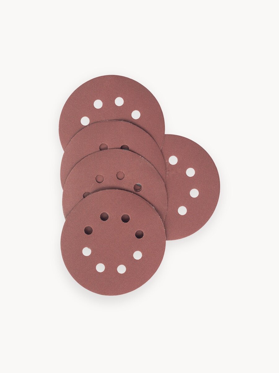 Круг шлифовальный абразивный 125 мм P240 8 отверстий 5 шт VIRA