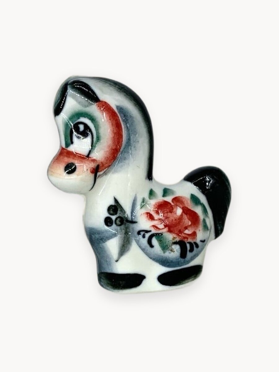 Статуэтка Лошадь символ 2026 года фарфор гжель ручная работа