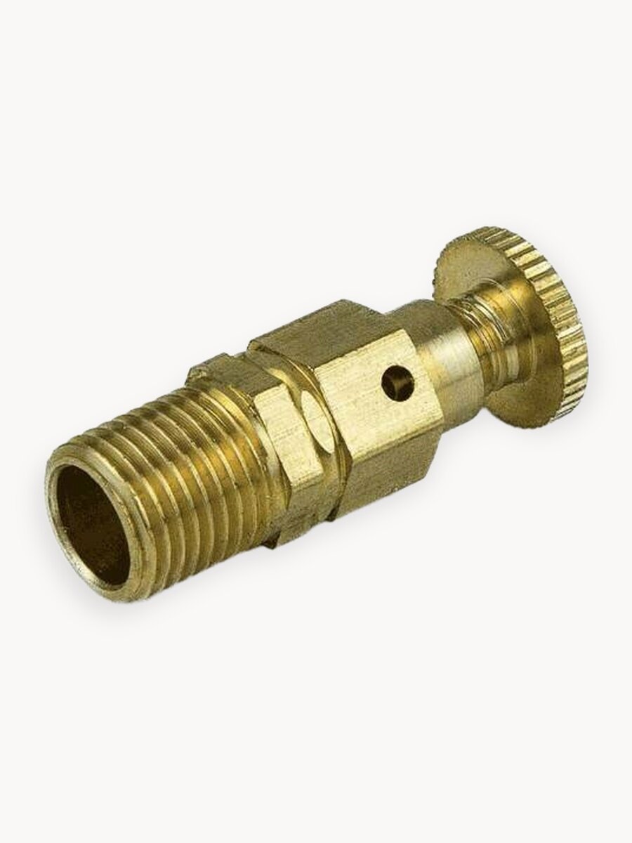 Кран Маевского ручной латунь 5006 М10х1,0 Ру10 НР с колпачком Aquasfera 5006-01