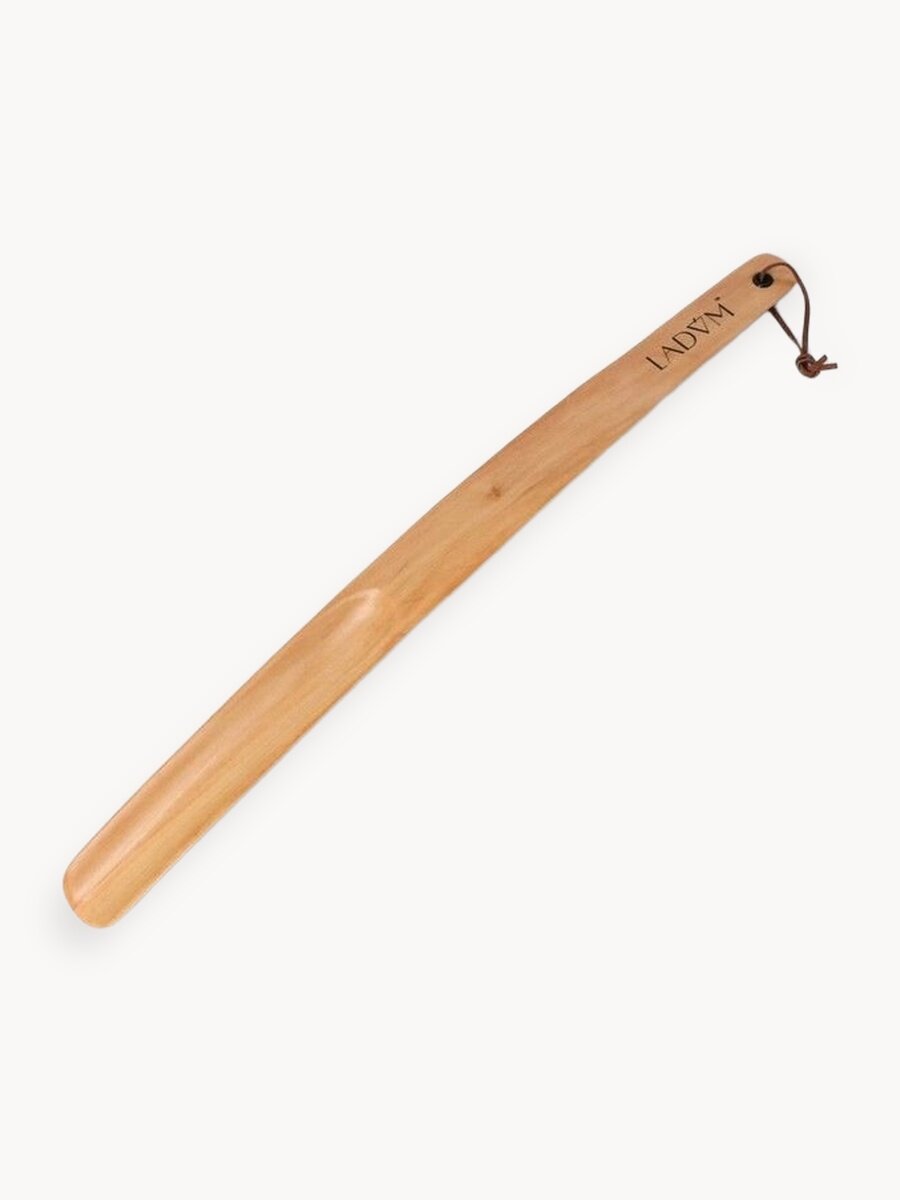Ложка для обуви деревянная, большая LaDоm, 45×3.5 см, цвет бежевый