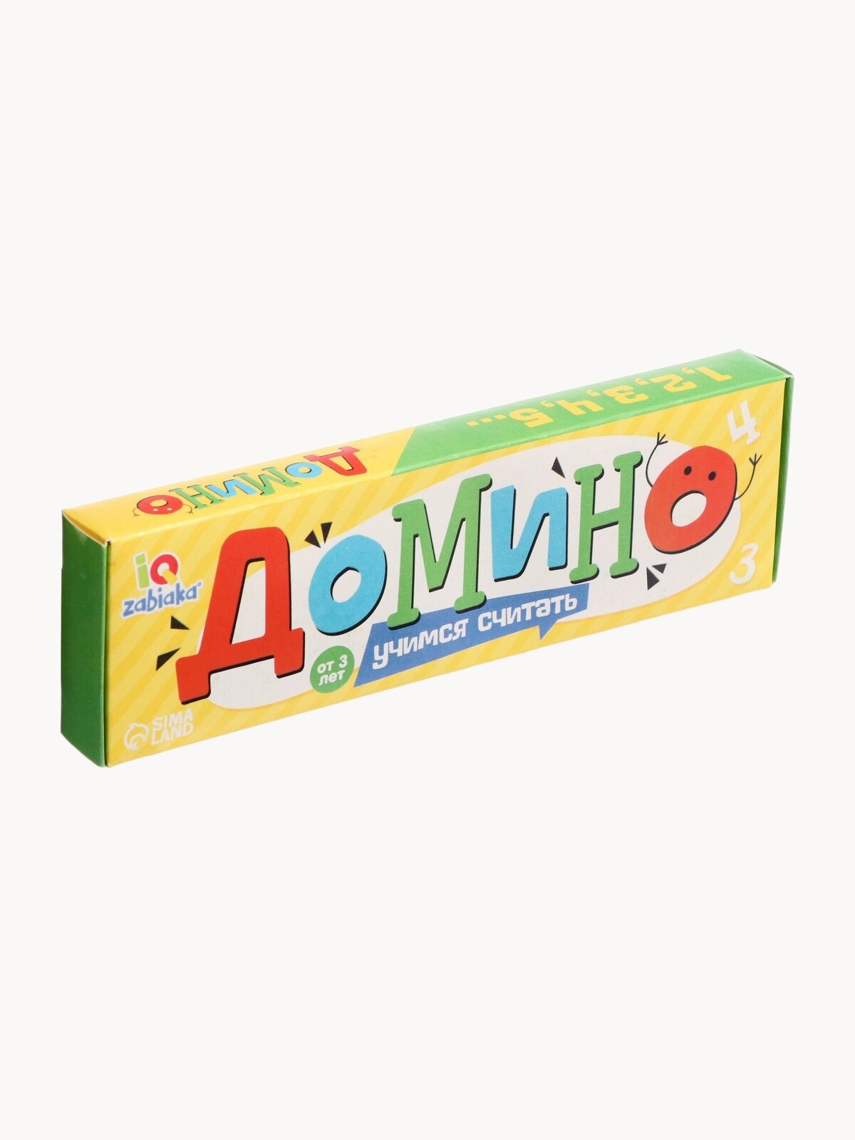 Домино IQ-ZABIAKA "Учимся считать" пластик, 28 деталей, внимание, логика