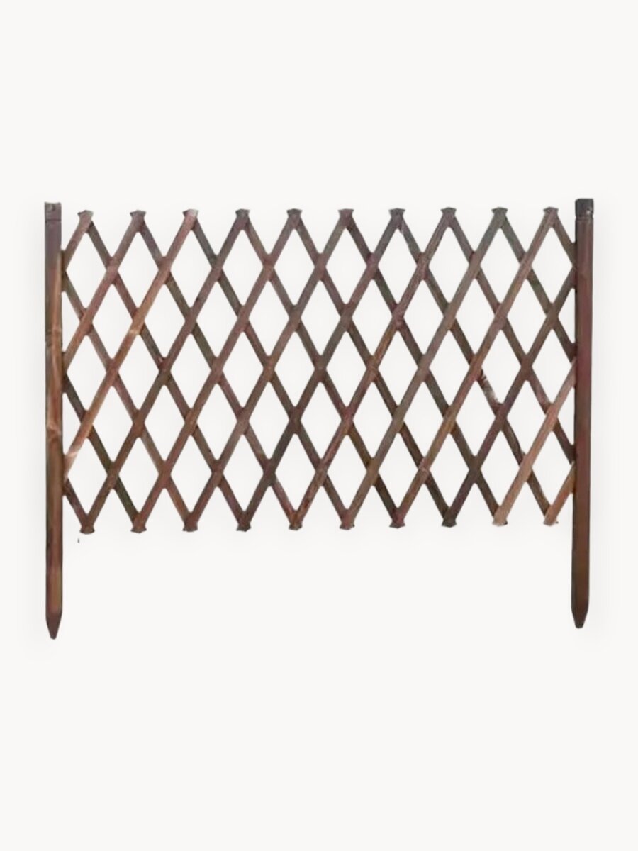 Деревянный забор, экологичный, 2 м, коричневый, пружинный механизм, быстроразборный