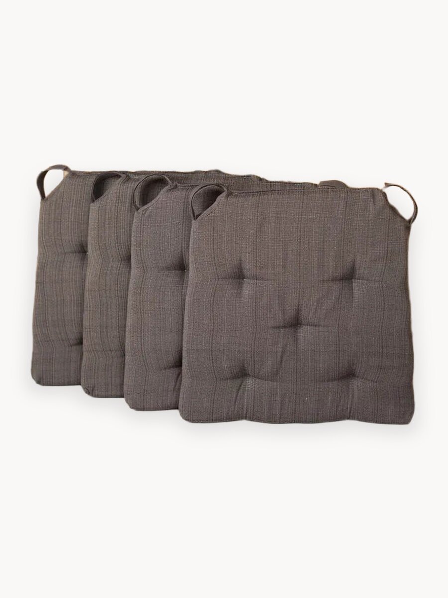 Комплект декоративных подушек Linen Way на стул 41/35x40x4 , серый, пенополиуретан, 4 шт.