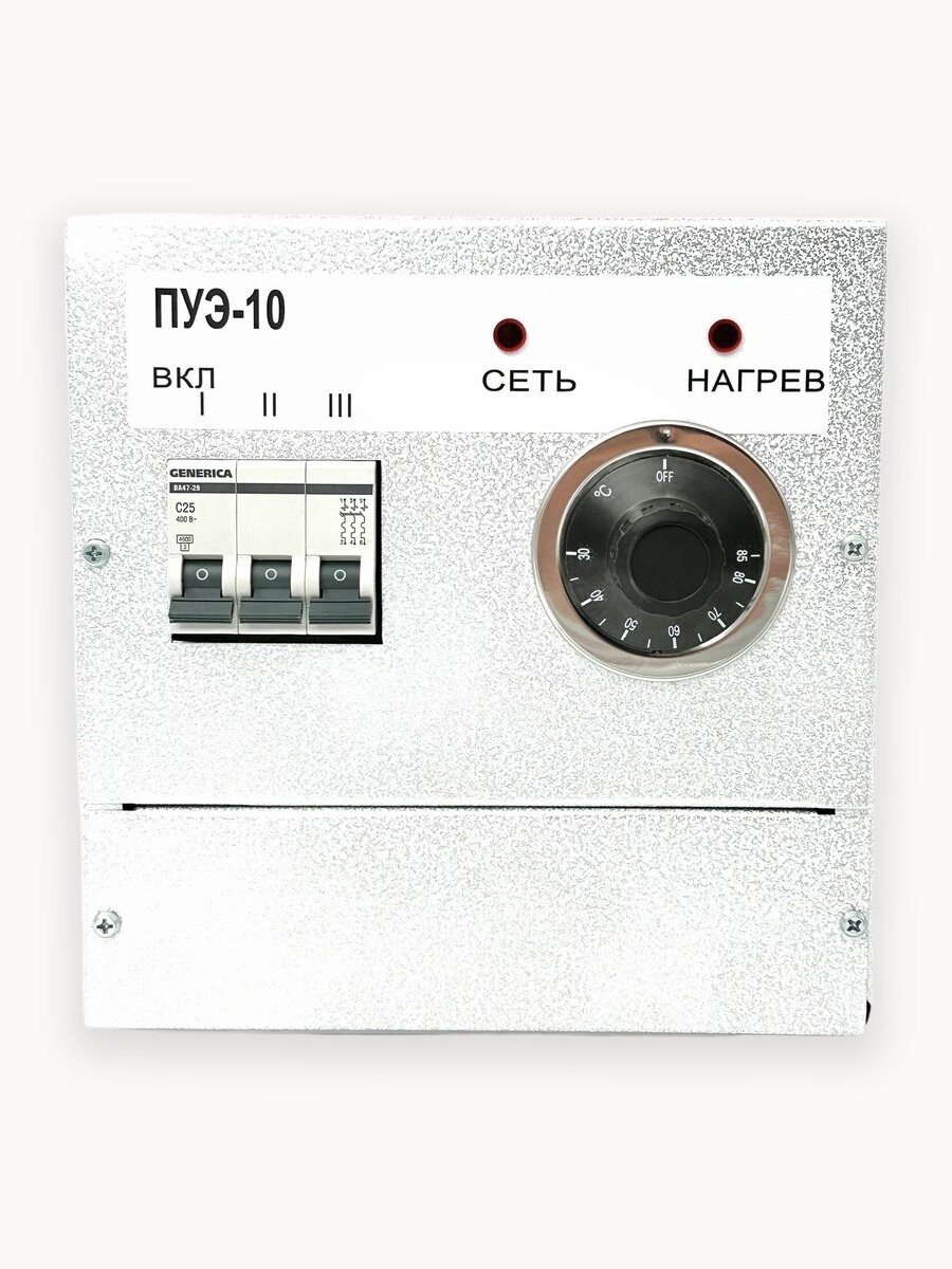 Пульт управления электроводонагревателями, блок автоматики для электрокотлов 220 В - 380 В, OLRUS, ПУЭ-10А
