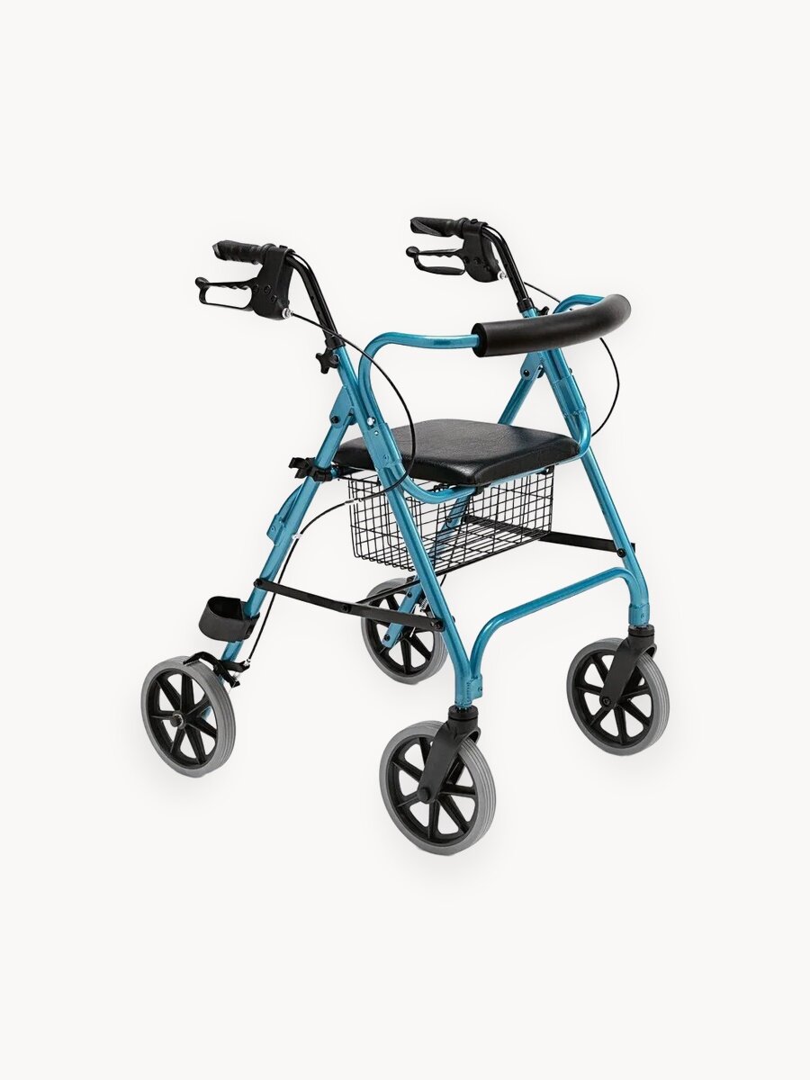 Роллатор NOVOKOM, модель LW 02402, ходунки RollPush для инвалидов и пожилых людей