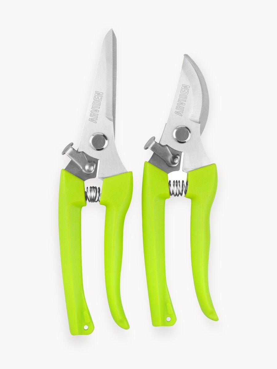 Набор секаторов для садовых работ ARVIDEN прямые и изогнутые лезвия, нержавеющая сталь, секатор плоскостной, ножницы