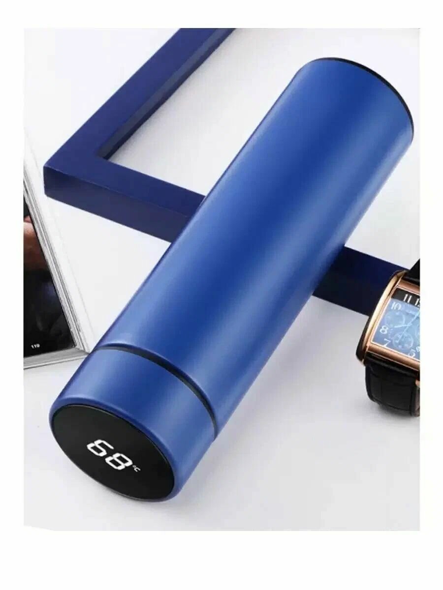 Термос с дисплеем, 500 мл, синий