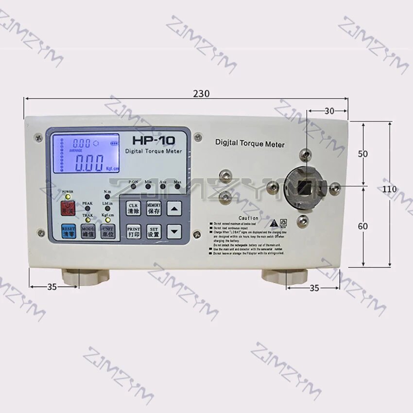 Цифровой измеритель крутящего момента ZJMZYM HP-10/20/50/100/250 HP-10