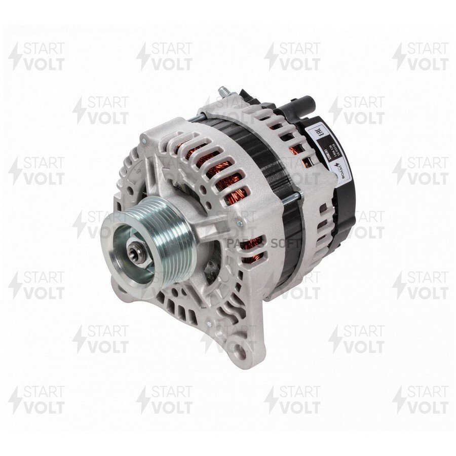Генератор 12В газель дв. Cummins 2.8 (разъём - фишка) 120А (STARTVOLT) от официального дистрибьютора, STARTVOLT, артикул LG03218