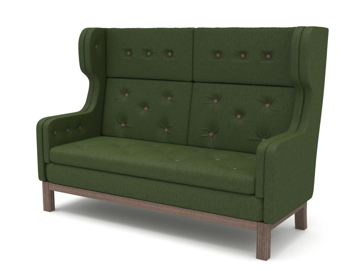 Дизайнерский диван Soft Element Эликсир Green с высокой спинкой, зелёный, жаккард, современный стиль, в гостиную