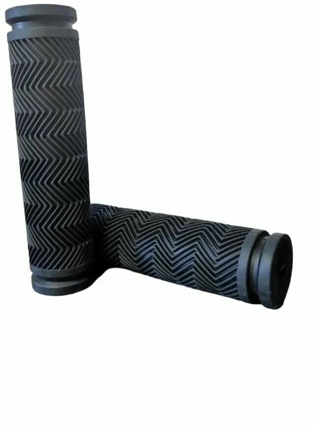 Грипсы черные "зигзаг" 120мм