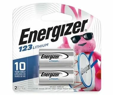 Батарейка Energizer Lithium CR123, 2 штуки (2 штуки в одном блистере)