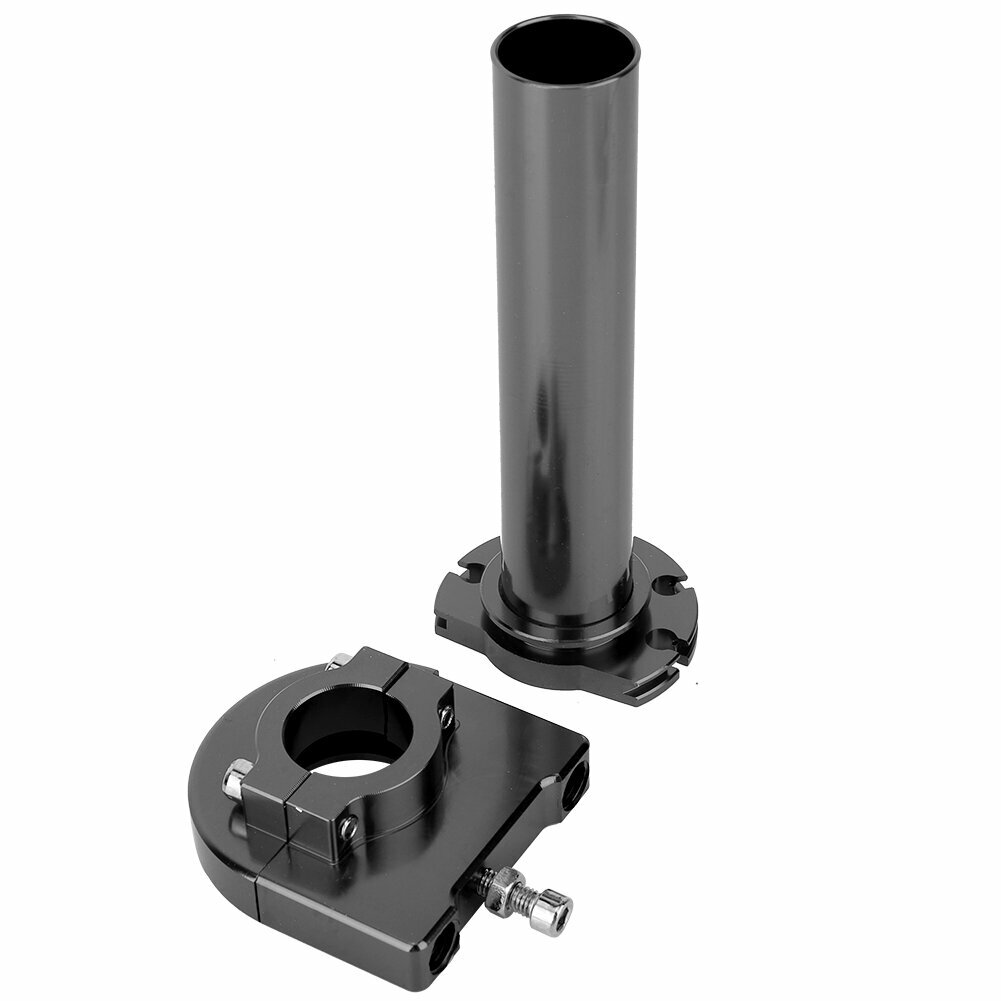 Мотоциклетный руль с рукояткой газа из алюминия 22 мм, быстросъемный, черный, модифицированный поворотный руль для уличных гонок, кастомный