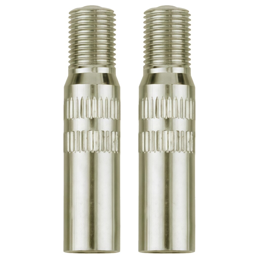 Упаковка из 2 Хромированных латунных Колпачков для штока Клапанов Металлические Удлинительные Колпачки Подходят Для Автомобилей Мотоциклов Устойчивость К Коррозии