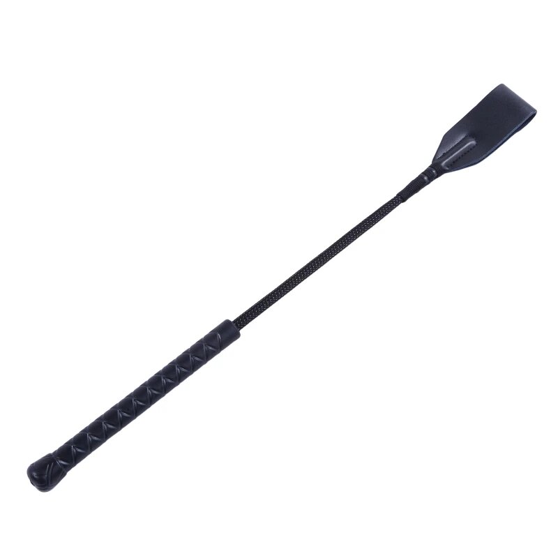 Плетеный хлыст из искусственной кожи для верховой езды Black 45cm