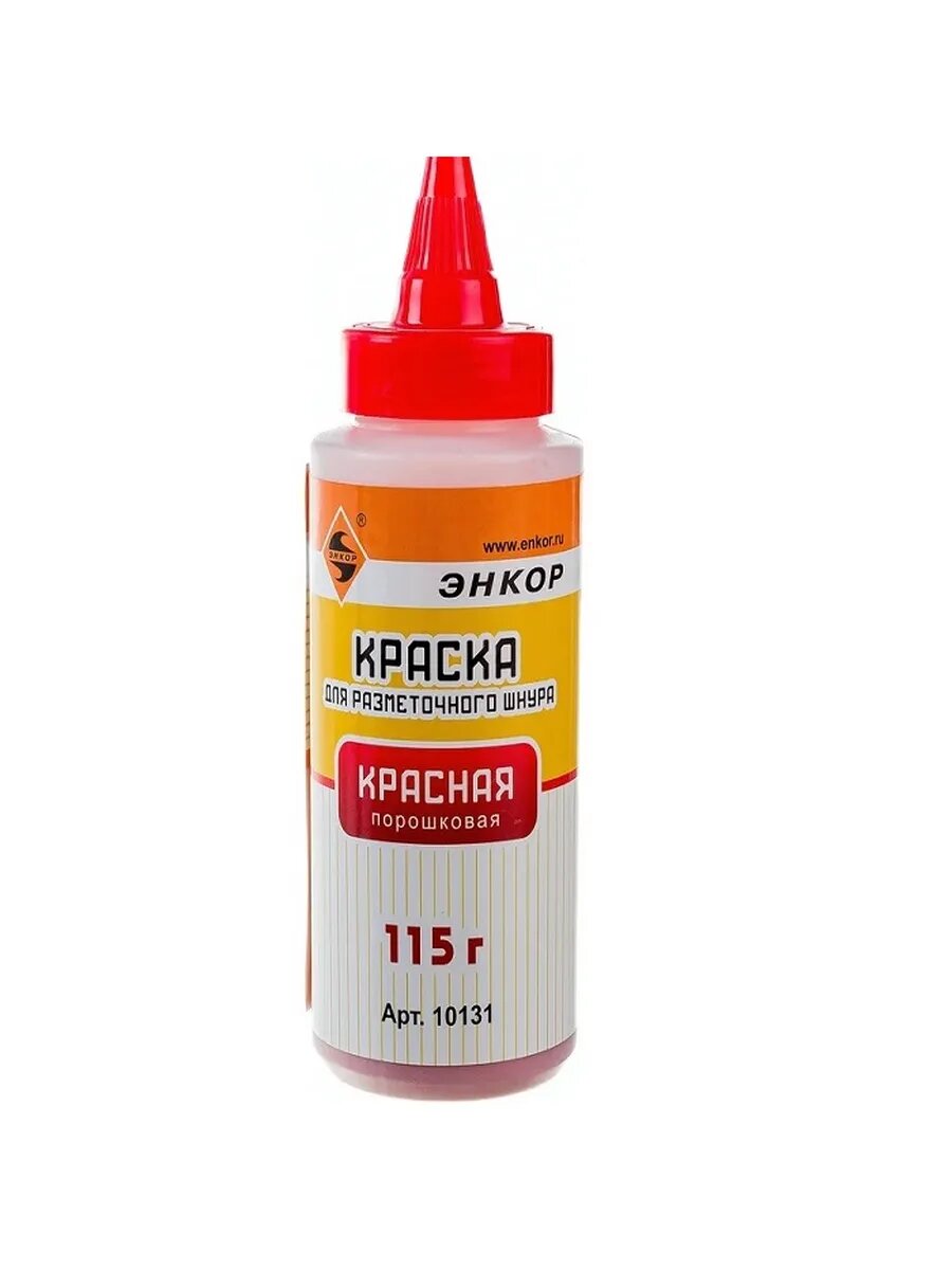 Краска для разметочного шнура Энкор (10131), красная, 115 грамм