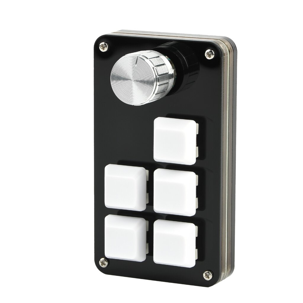 Игровая Клавиатура с 5 Клавишами и 1 Ручкой, Настраиваемая Программируемая Копировальная Паста, Маленькая Клавиатура