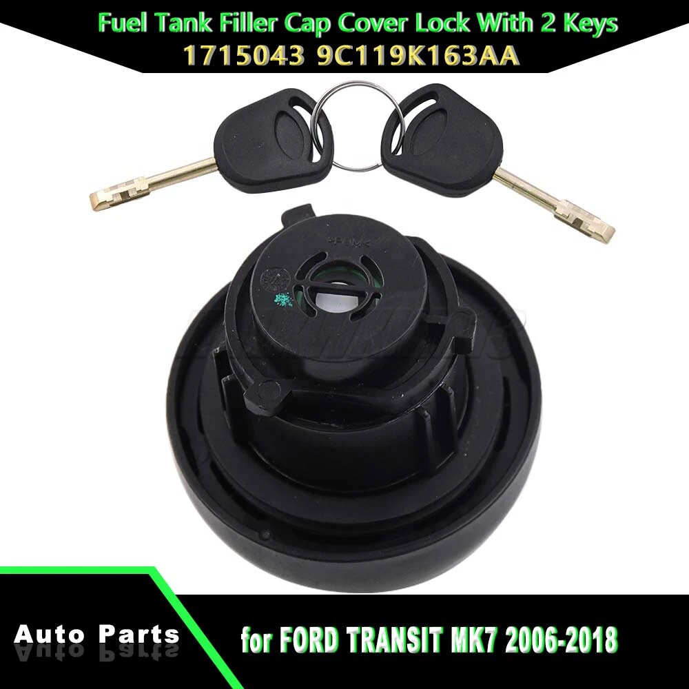 Для Ford Transit Mk7 2006-2018 1715043 9C119K163AA противоугонный замок крышки заливной горловины дизельного топливного бака с 2 ключами