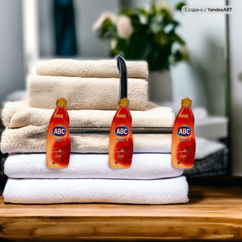 Кондиционер-ополаскиватель для белья ABC Любовь камелии, 1 л, 3 шт