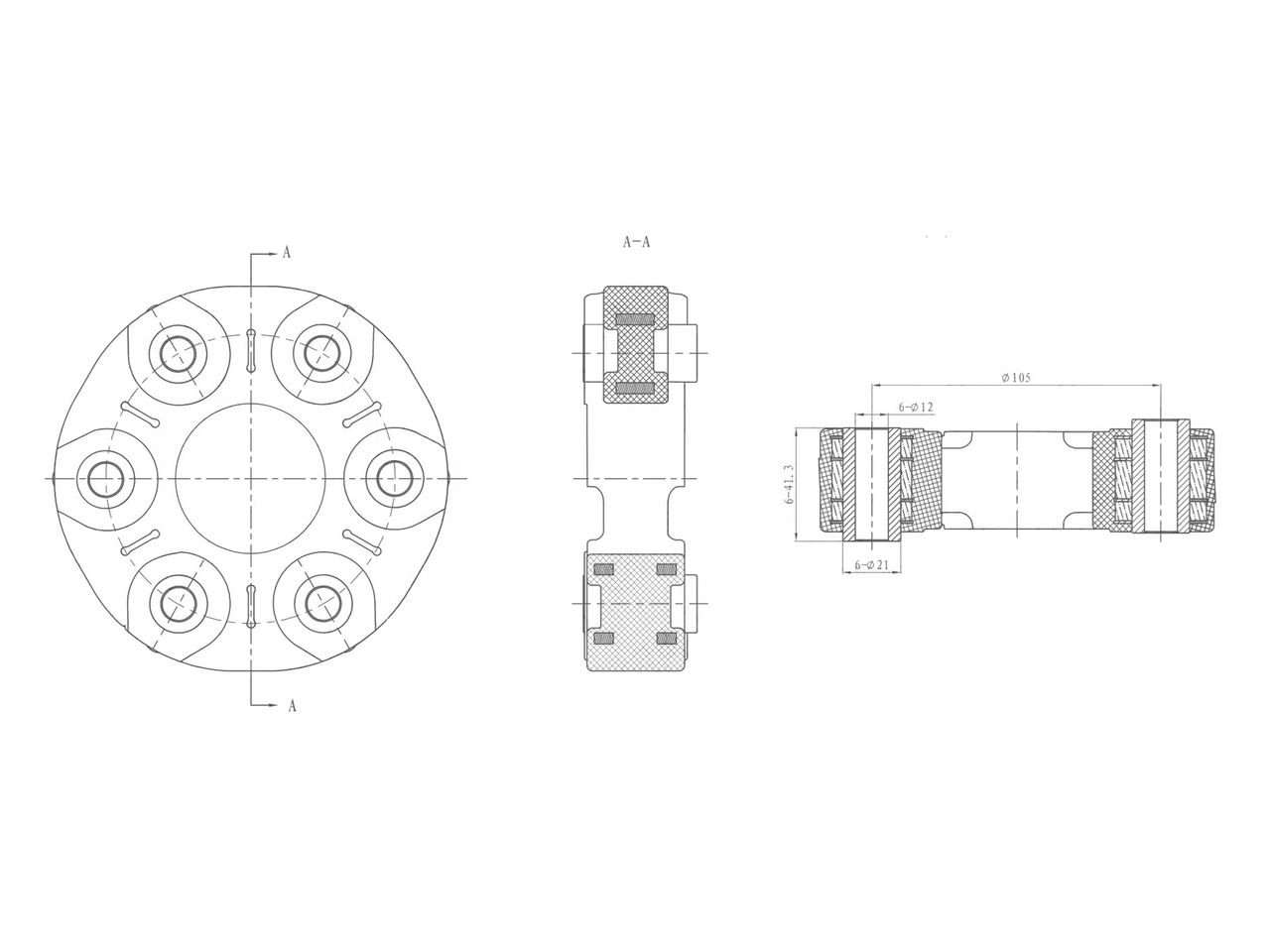 UNIO RMP-12502 (26117546425 / 26117605629 / 26117610061) муфта карданного вала BMW (БМВ) 5 (f07-f18, g30, g31, e60, e61) 05-, x5 (e53, e70, f15, f85, f95)