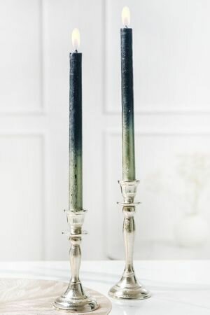 Набор столовых свечей веладо, парафин, чёрный и золотой, 25 см, 2 шт, Koopman International ACB101200